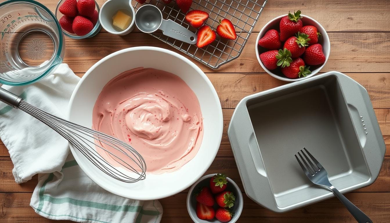 Easy Homemade Strawberry Poke Cake Recipe
